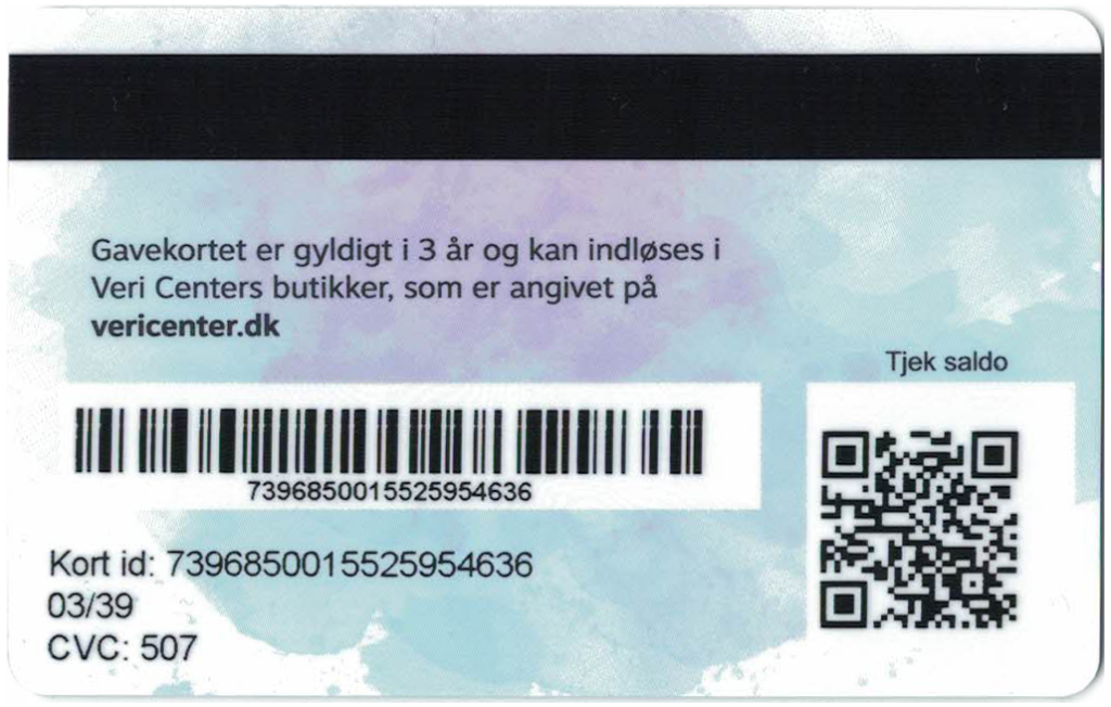 Gavekort - Veri Center